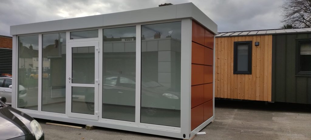 20ft x 8ft MS Glass Clad 6m x 2.45m Portable office cabin, - KC Modular ...