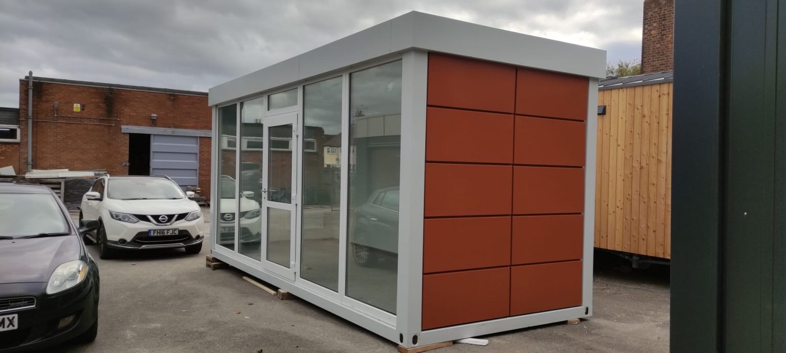 20ft x 8ft MS Glass Clad 6m x 2.45m Portable office cabin, - KC Modular ...