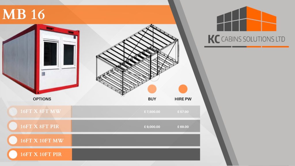 MB16 Multi-Purpose Welfare Cabin & Site Office - KC Modular Buildings